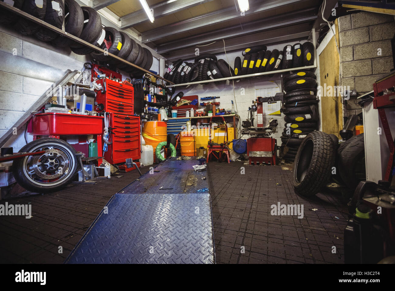 Interior view of a workshop Stock Photo - Alamy