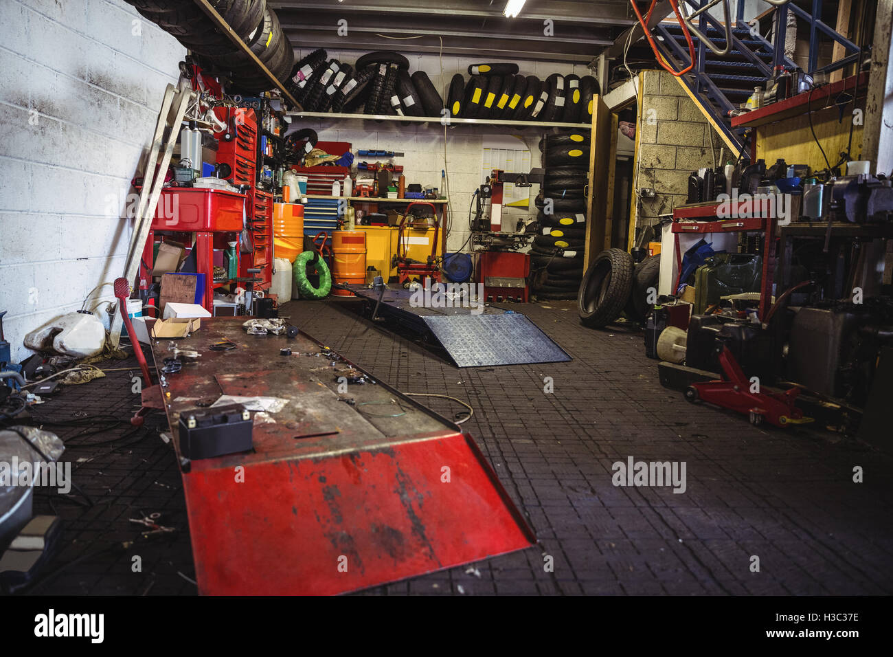 Interior view of a workshop Stock Photo - Alamy