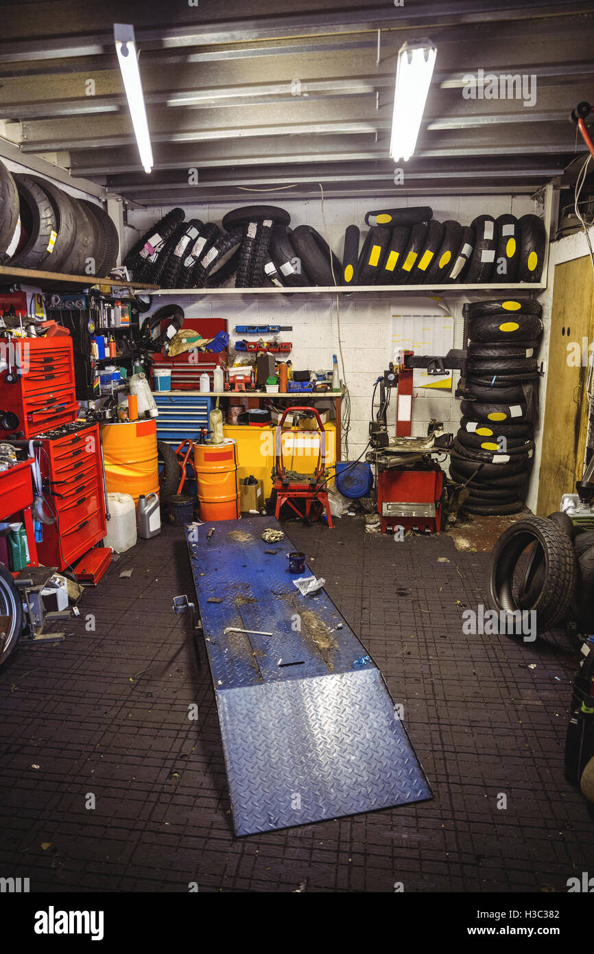 Interior view of a workshop Stock Photo - Alamy