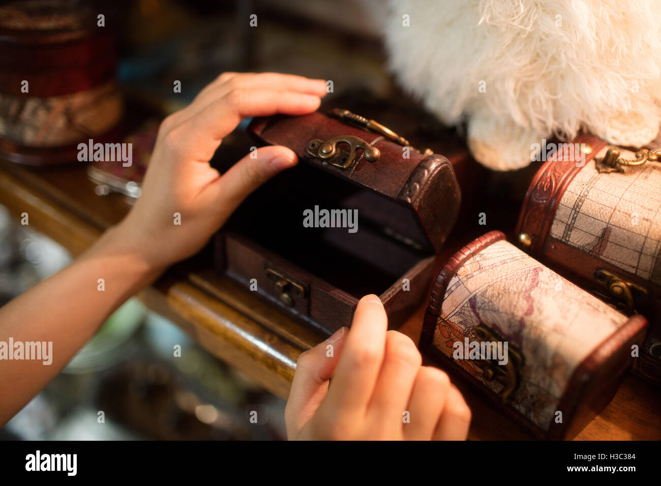 Antique Wooden Box Chinese High Resolution Stock Photography and Images ...