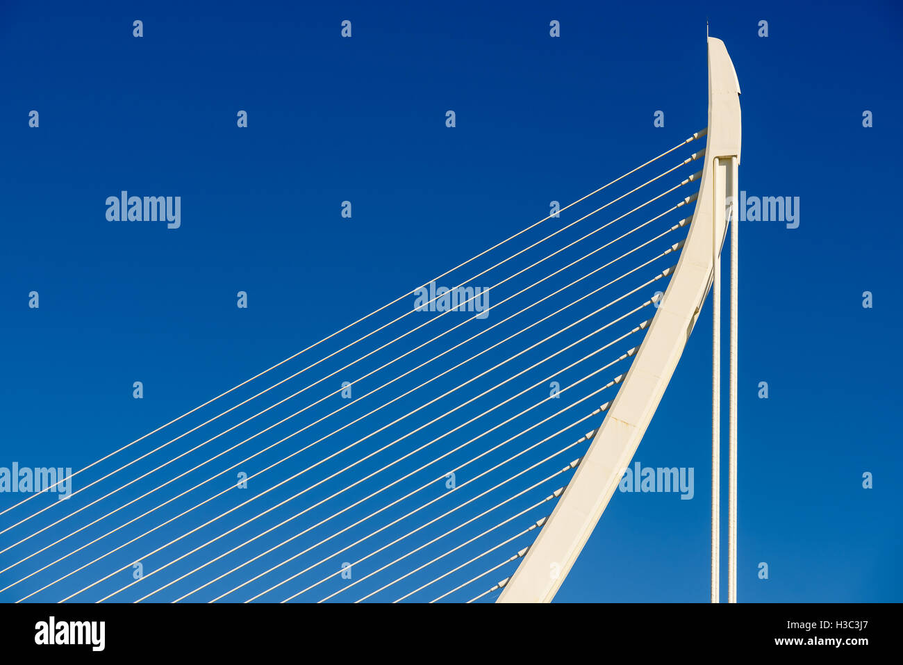 White Abstract Bridge Structure On Sky Stock Photo - Alamy