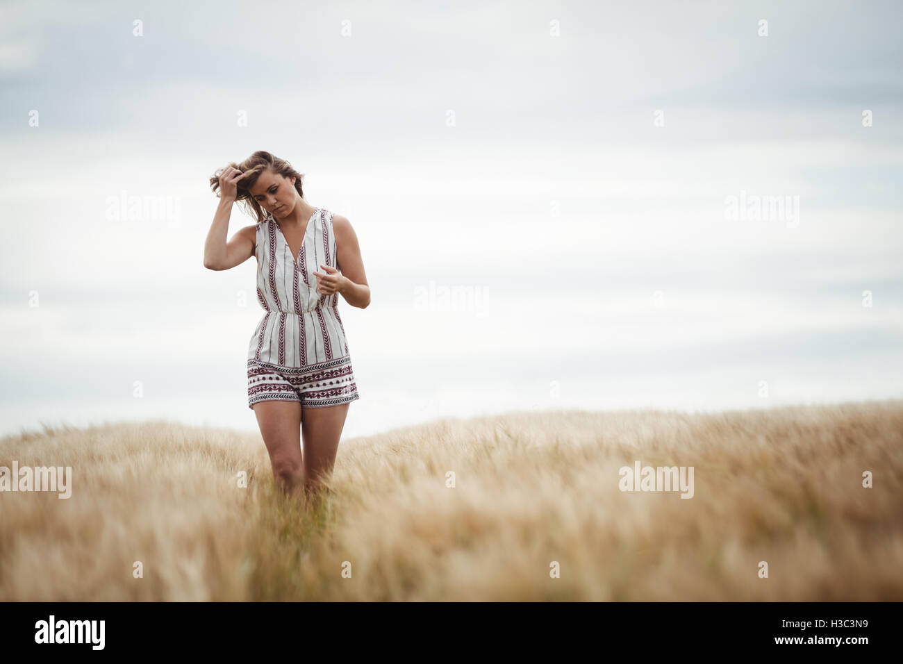 Hand through hair hi-res stock photography and images - Alamy