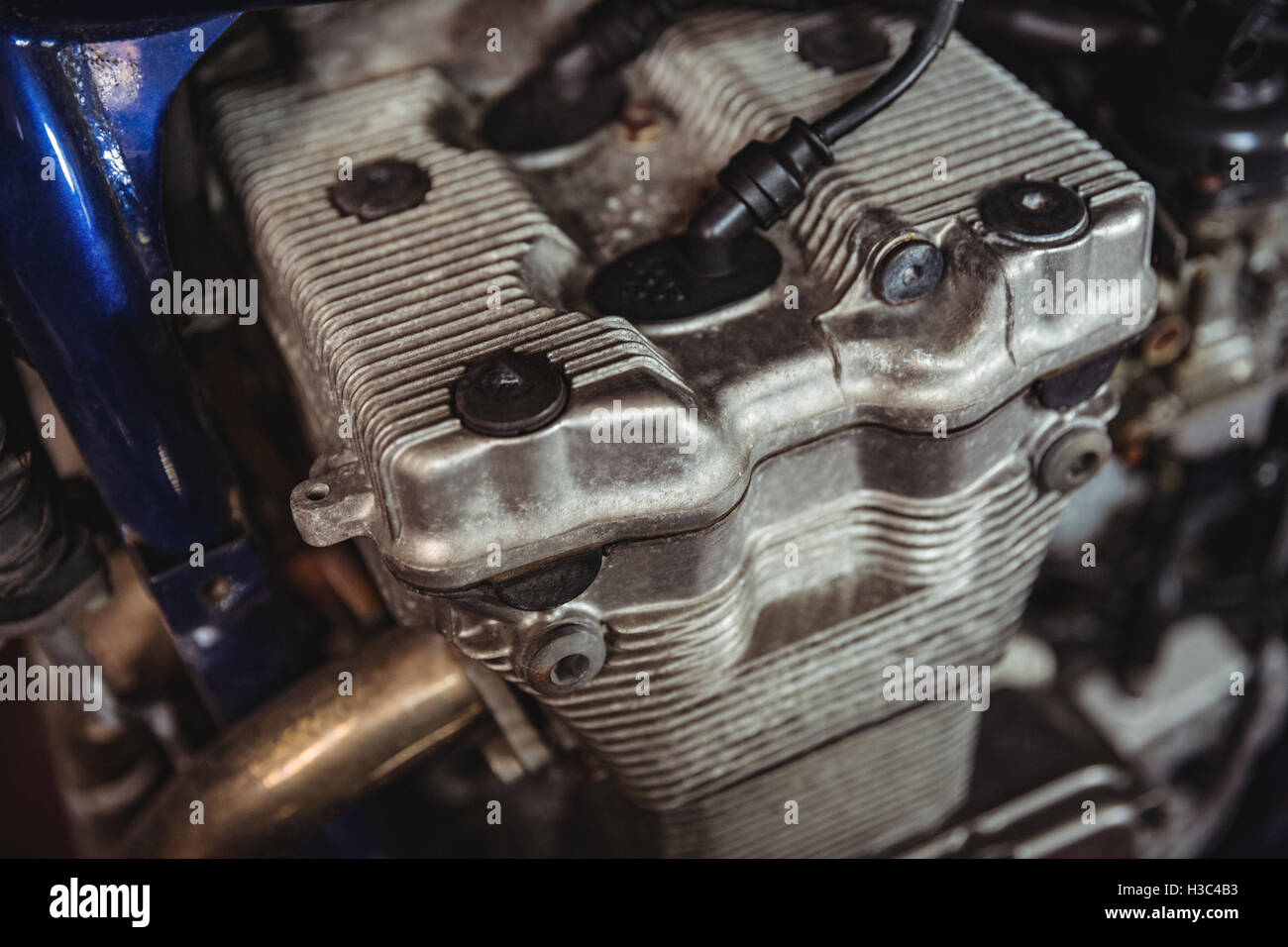 Close-up of motorbike engine Stock Photo - Alamy