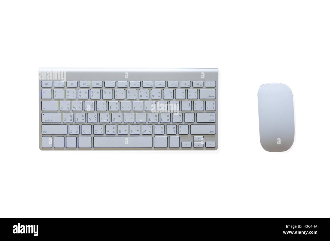 Keyboard and Mouse on the white background Stock Photo - Alamy