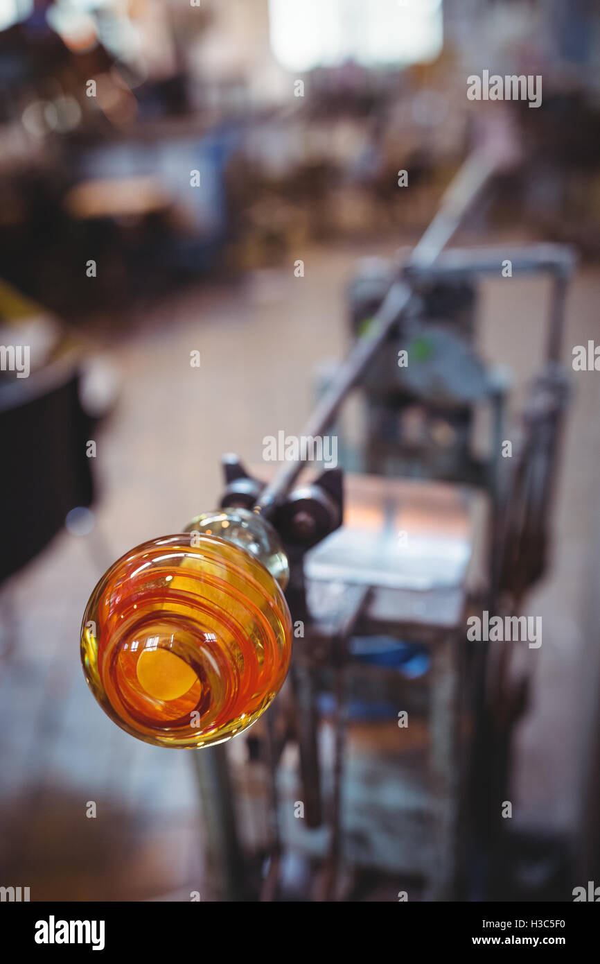 Glass being molded in studio Stock Photo - Alamy