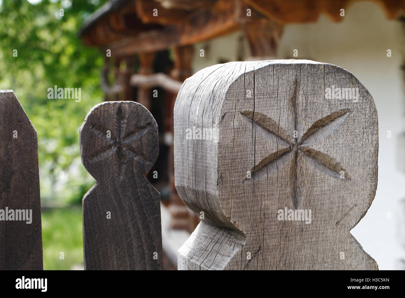 a old wooden house, ethnic, traditional construction Stock Photo - Alamy