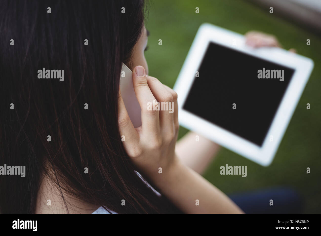 Woman web calling on smartphone hi-res stock photography and images - Alamy