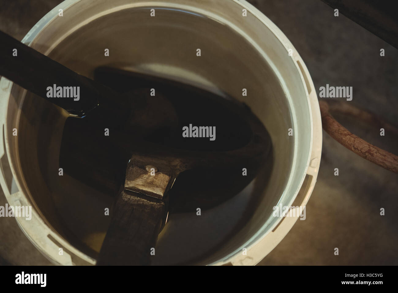 Glassblowing block in glassblowing factory Stock Photo - Alamy