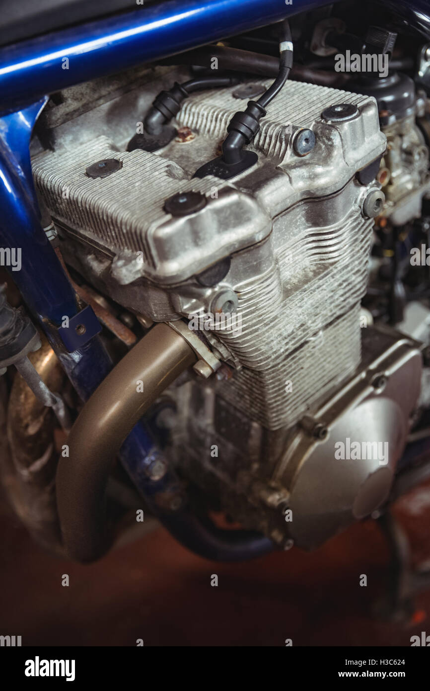Close-up of motorbike engine Stock Photo - Alamy