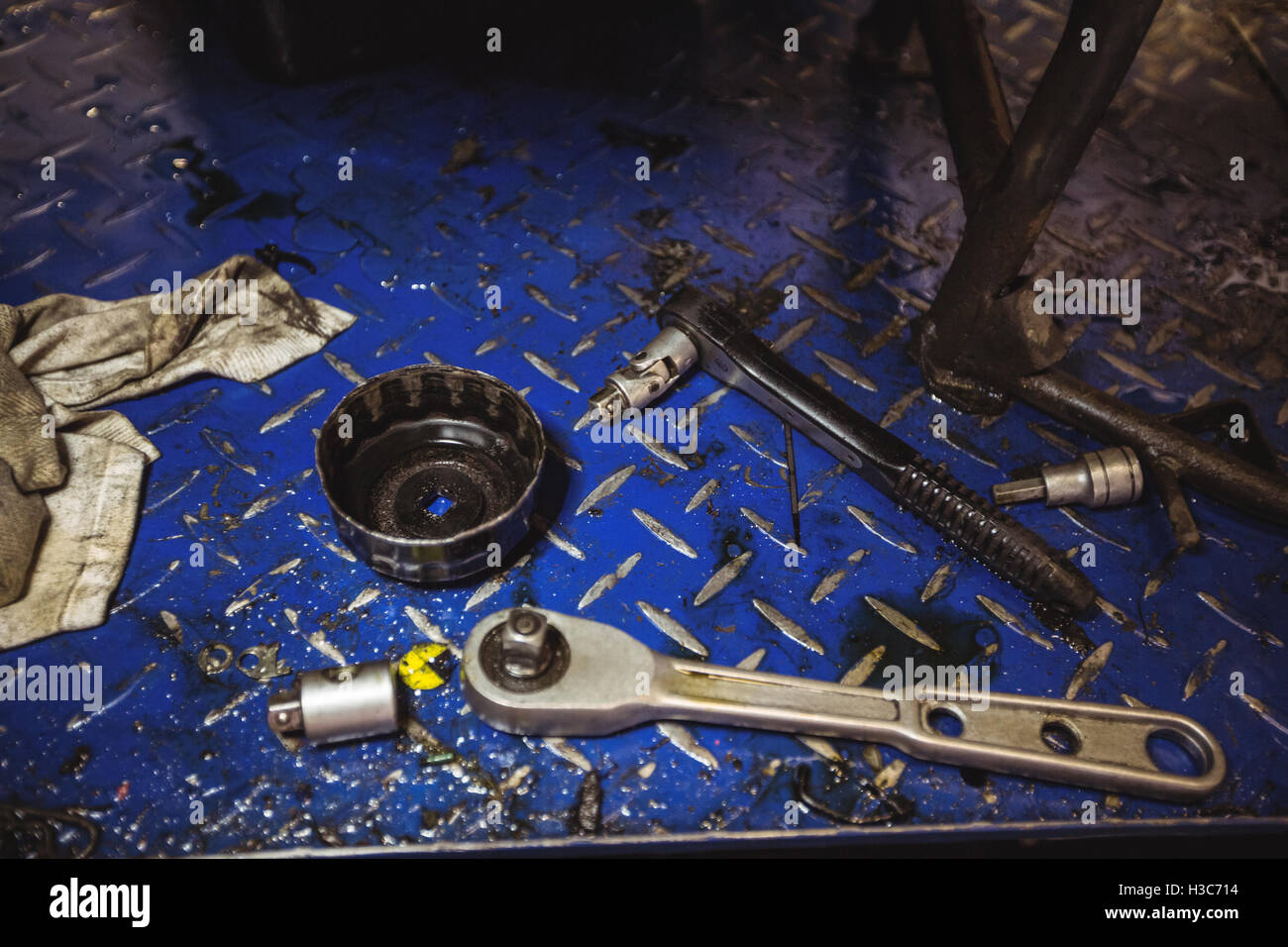 Tools at workshop Stock Photo - Alamy