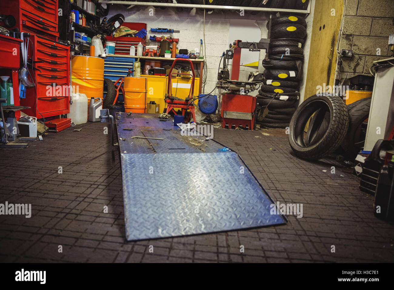 Interior view of a workshop Stock Photo - Alamy