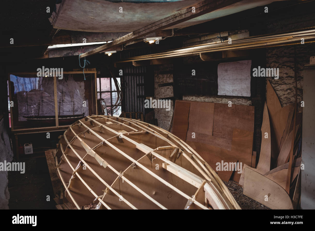 Wooden boat frame construction hi-res stock photography and images - Alamy
