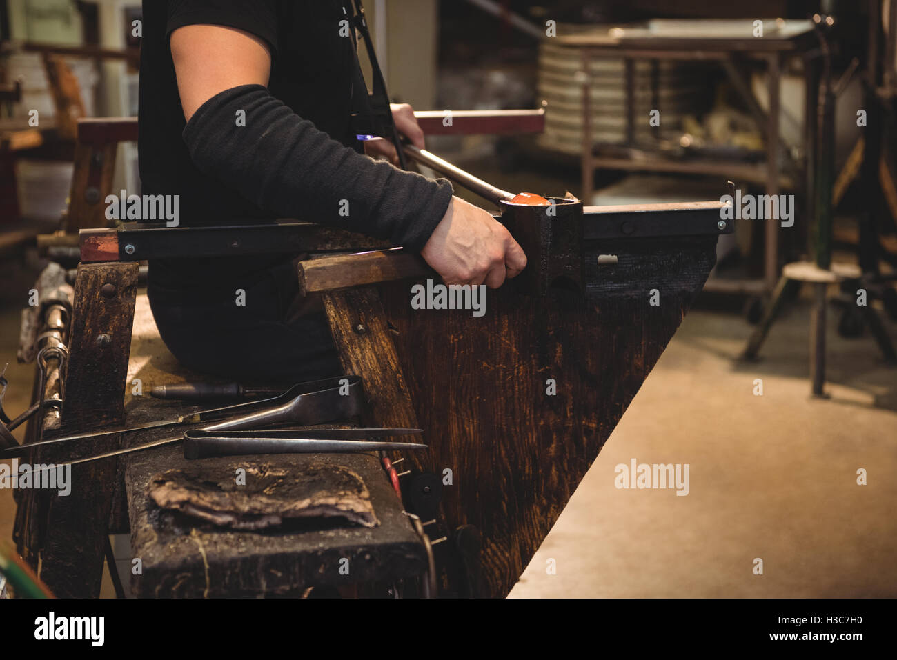 Glassblowing block hi-res stock photography and images - Alamy
