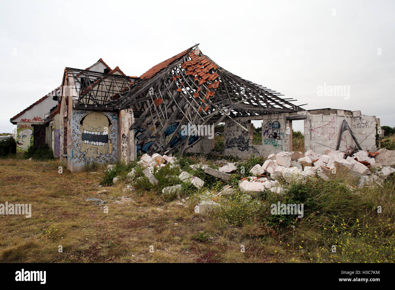 The ghost Normandy seaside town of Pirou-Plage, built in the 90s and ...