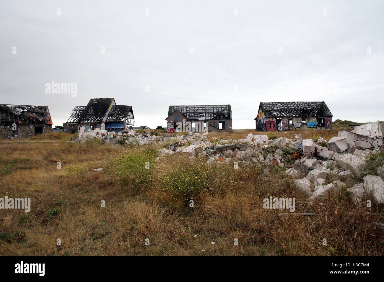 The ghost Normandy seaside town of Pirou-Plage, built in the 90s and ...