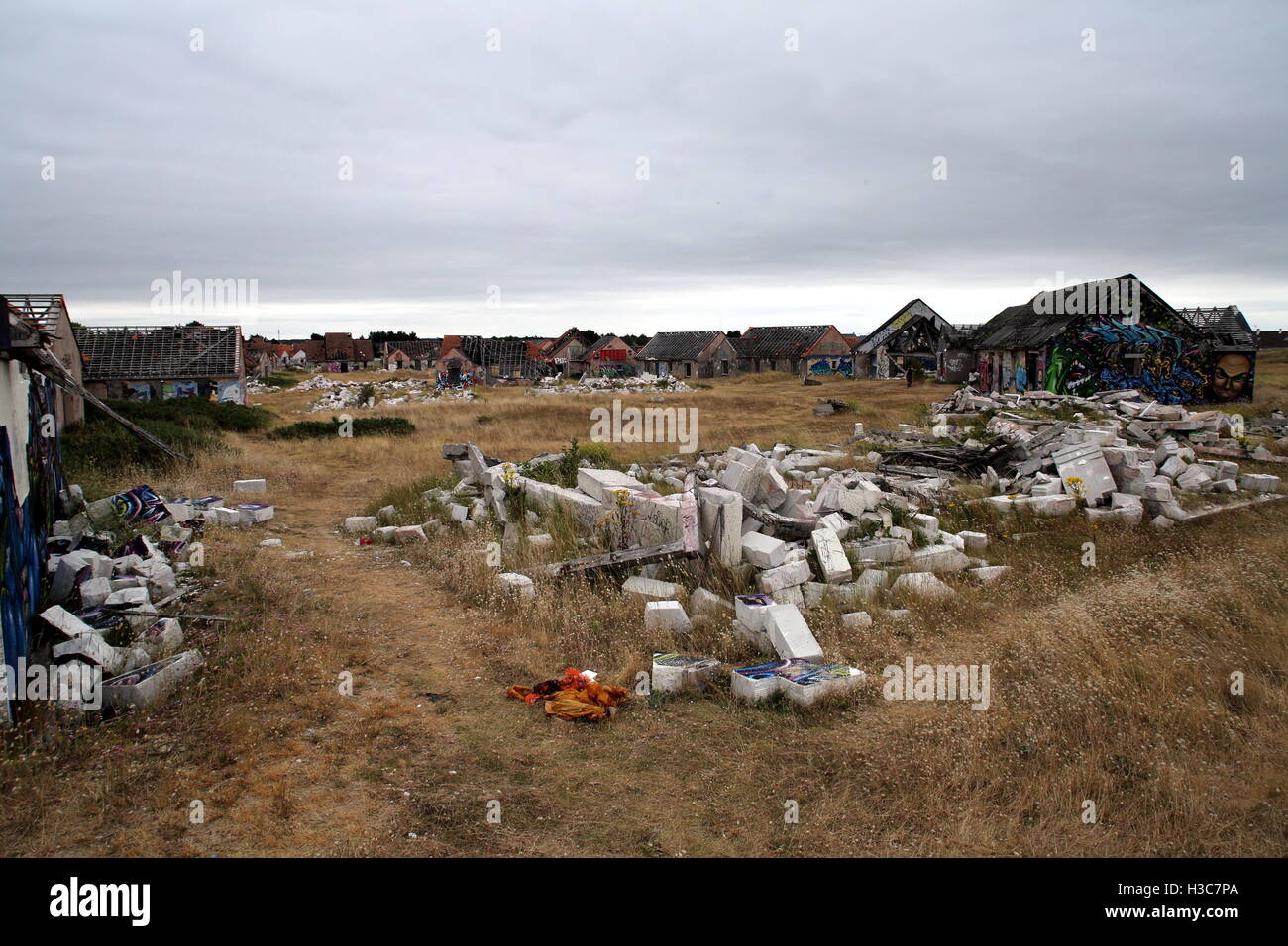 The ghost Normandy seaside town of Pirou-Plage, built in the 90s and ...