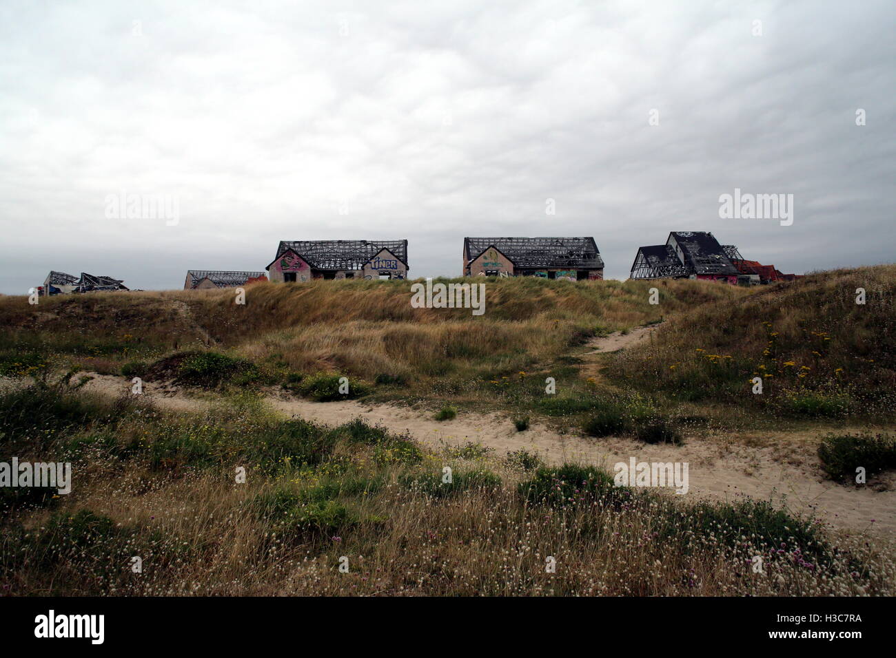 The ghost Normandy seaside town of Pirou-Plage, built in the 90s and ...