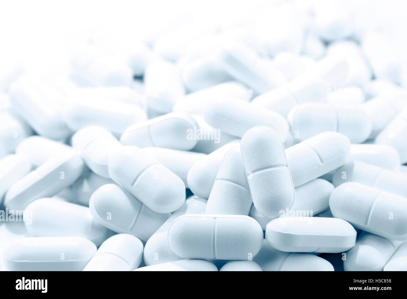 Pile of tablets closeup Stock Photo - Alamy