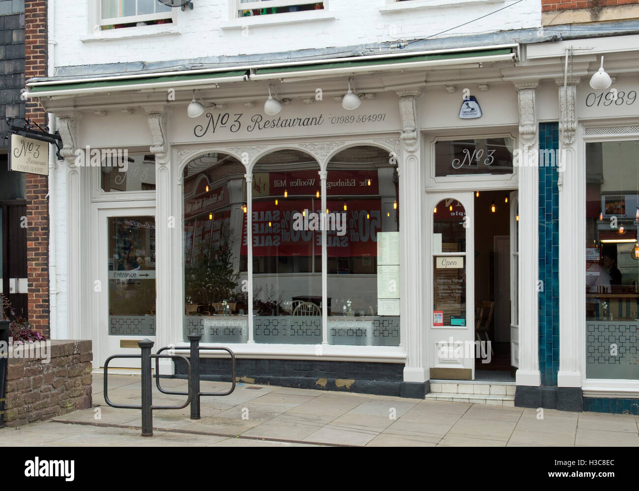 Number 3 Restaurant, Ross-on-Wye, Monmouthshire, UK Stock Photo - Alamy