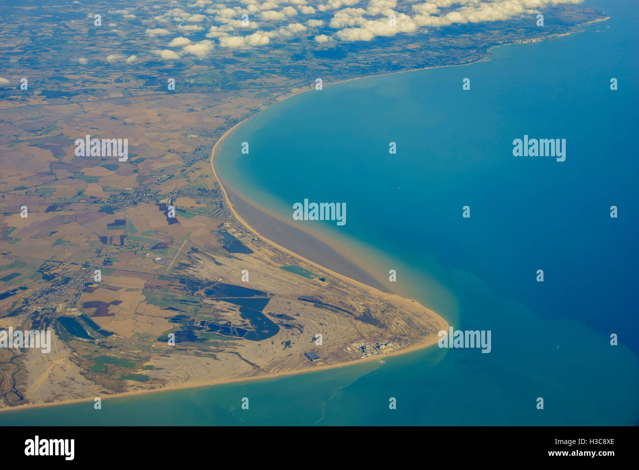 Aerial view of Dover and Folkestone Stock Photo - Alamy