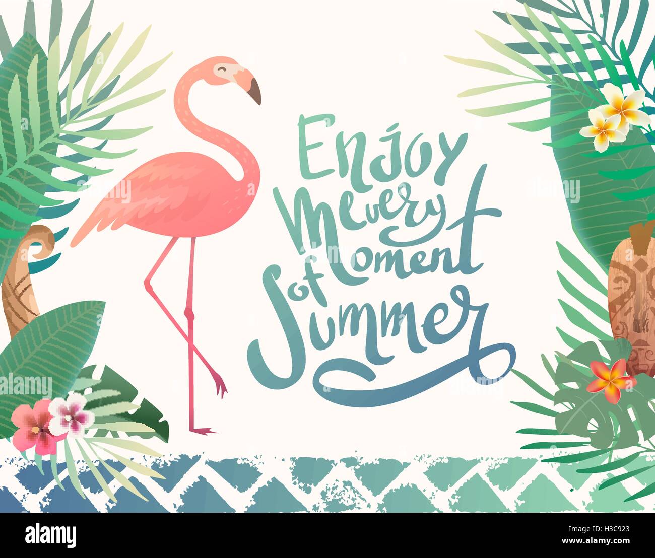 Bright summer illustration with lettering Stock Vector Image & Art - Alamy