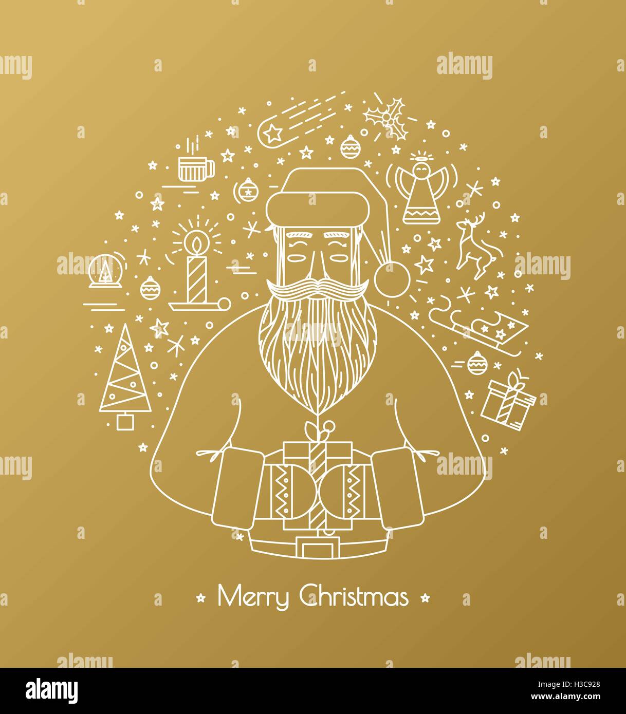 Christmas decorations golden star Stock Vector Images - Alamy