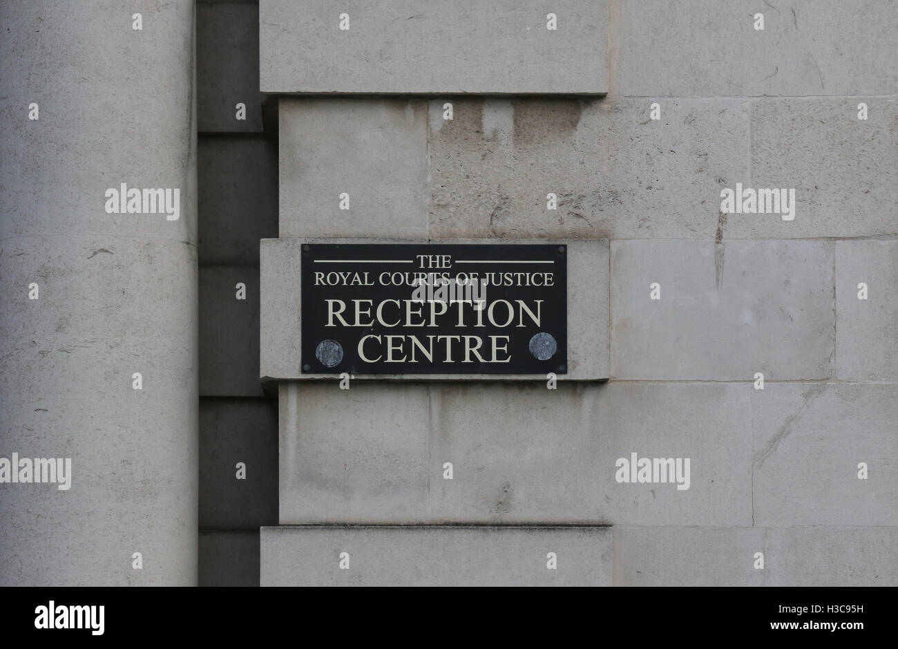 Royal courts of justice reception centre sign in belfast hi-res stock ...