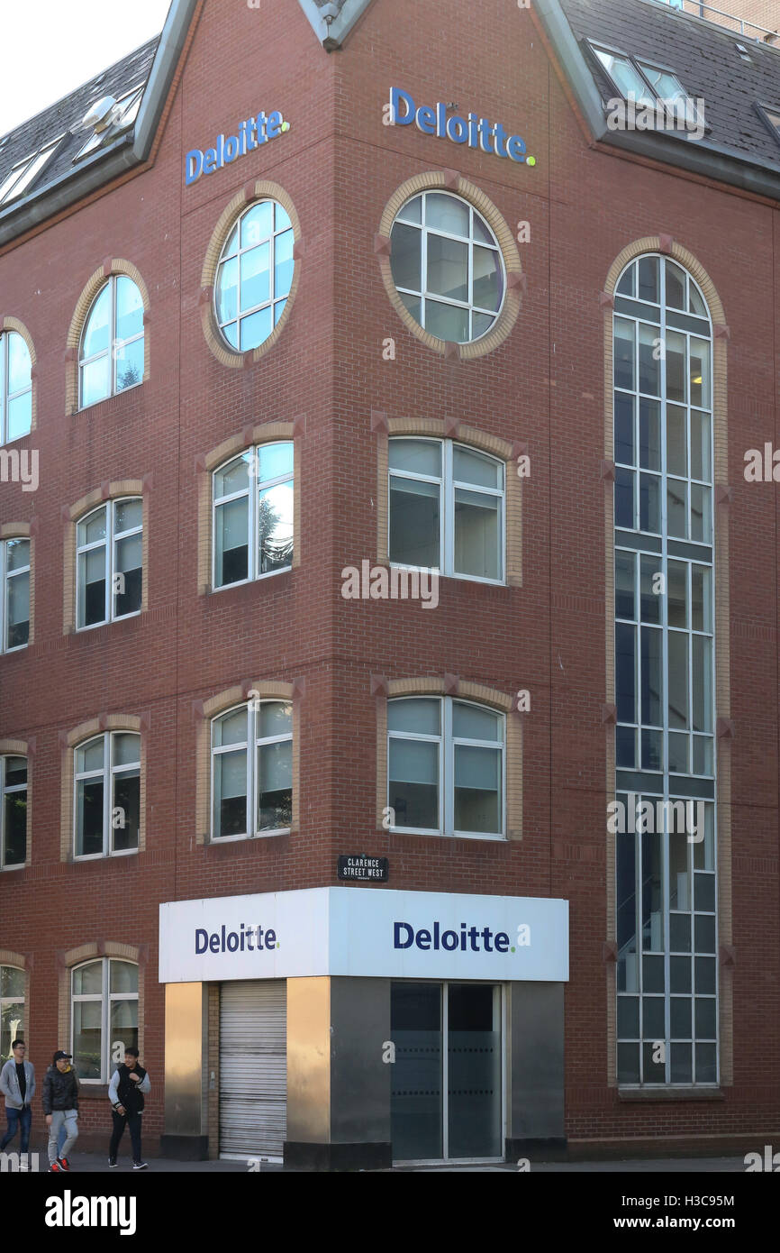 Deloitte's office in Bedford Street, Belfast, Northern Ireland Stock ...