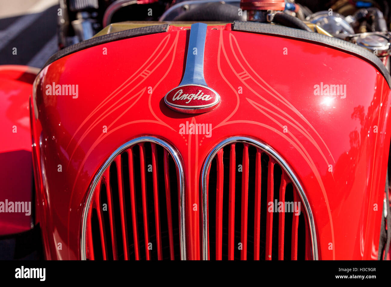 Laguna Beach, CA, USA - October 2, 2016: Red 1950 Ford Anglia Coupe ...