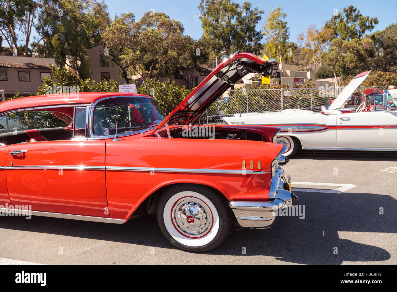 Red 1957 chevrolet bel air hi-res stock photography and images - Alamy
