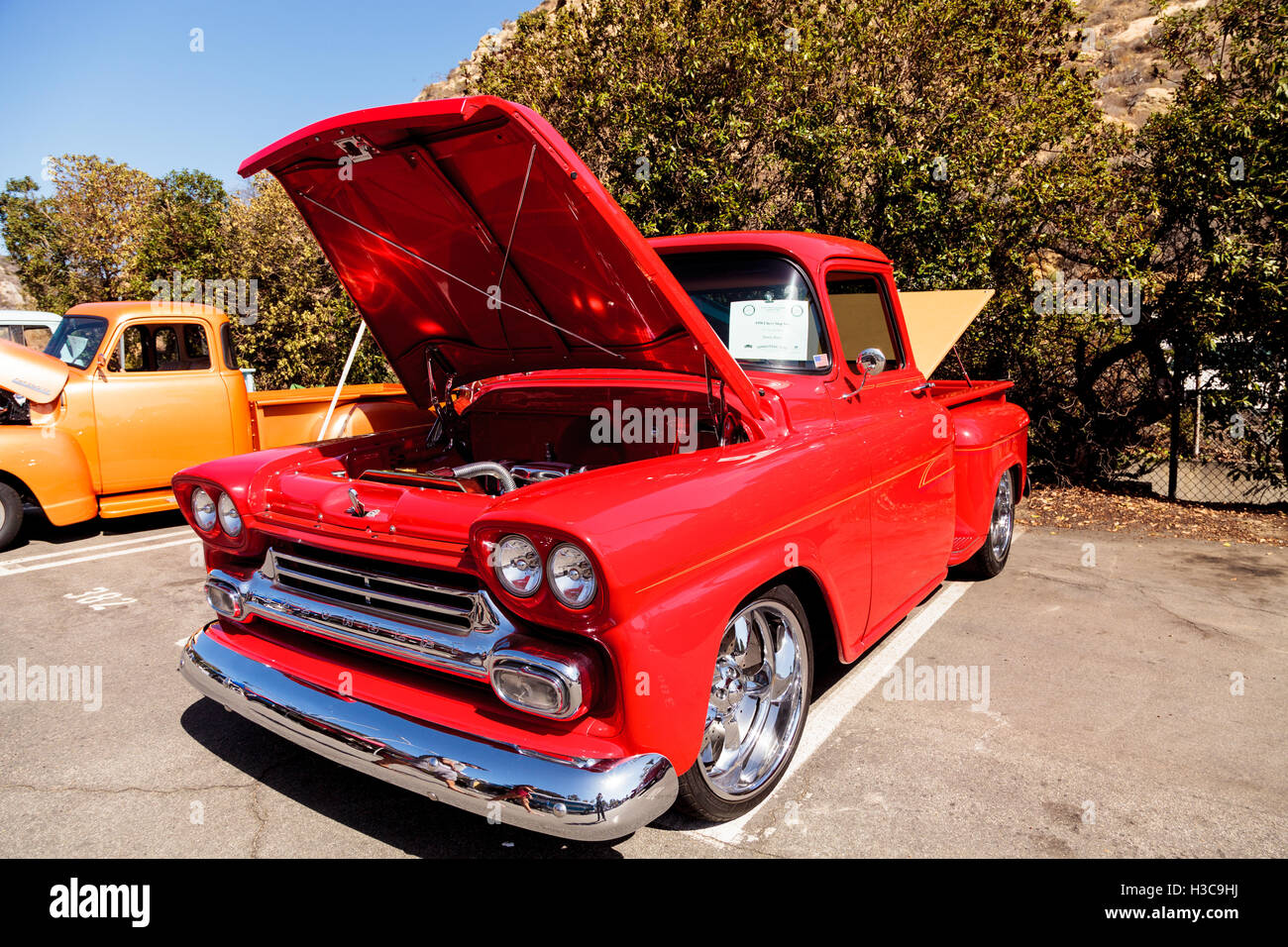 Laguna Beach, CA, USA - October 2, 2016: Red 1958 Chevy Step Side ...