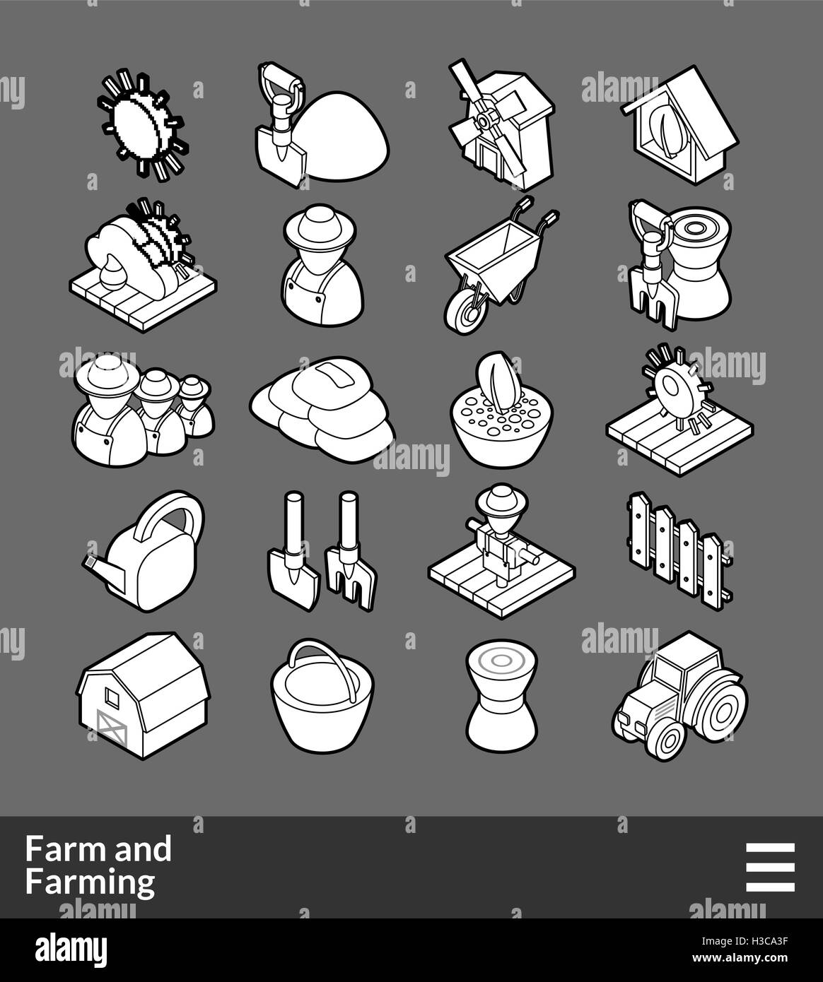 Isometric outline icons set Stock Vector Image & Art - Alamy