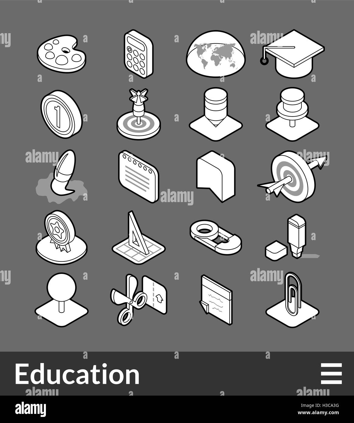 Isometric outline icons set Stock Vector Image & Art - Alamy