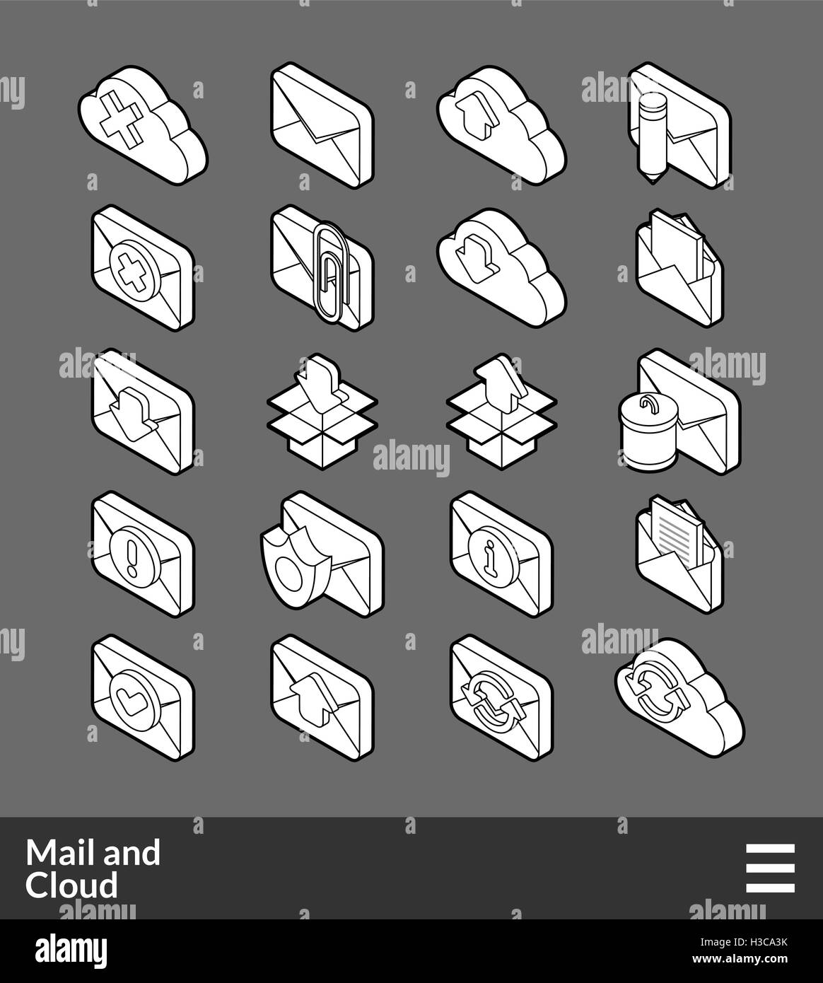 Isometric outline icons set Stock Vector Image & Art - Alamy