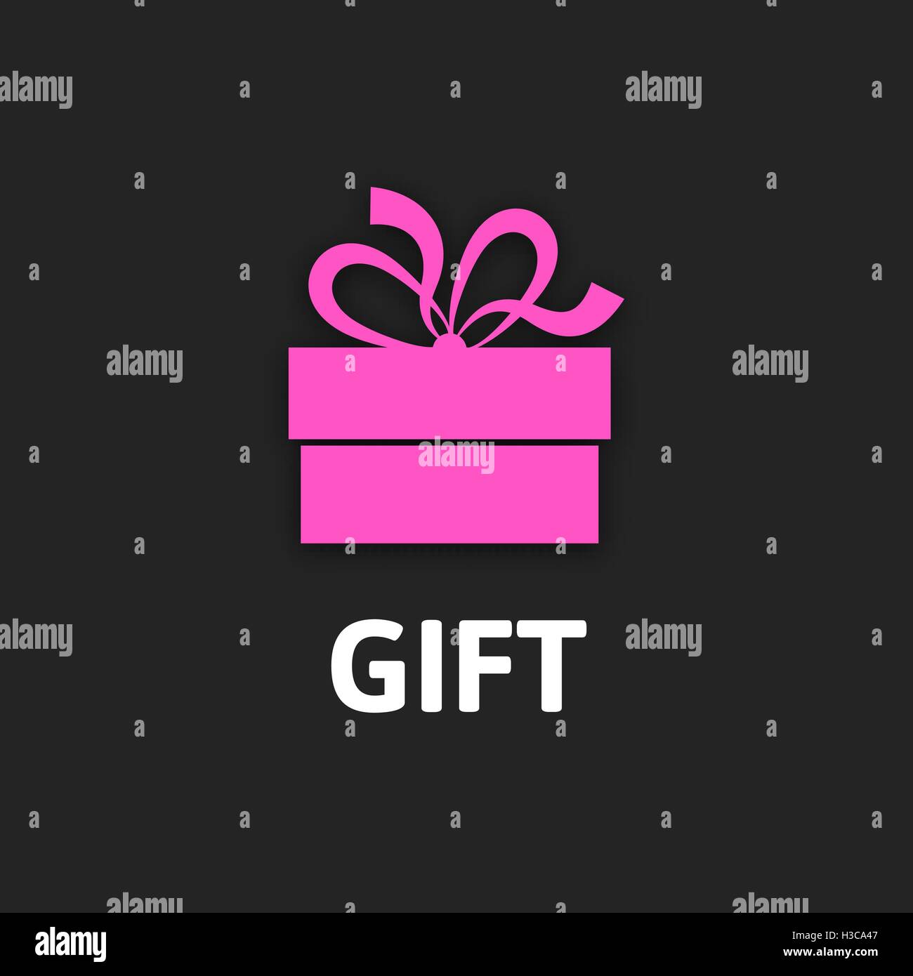 Pink gift box present Stock Vector Images - Alamy