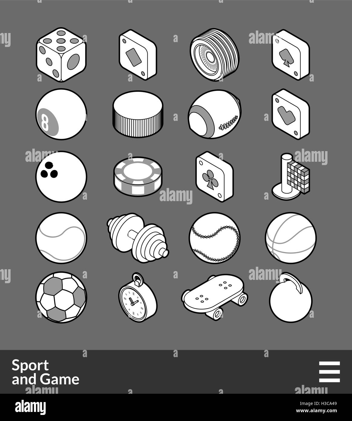 Isometric outline icons set Stock Vector Image & Art - Alamy