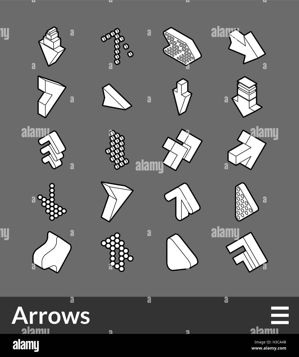 Isometric outline icons set Stock Vector Image & Art - Alamy