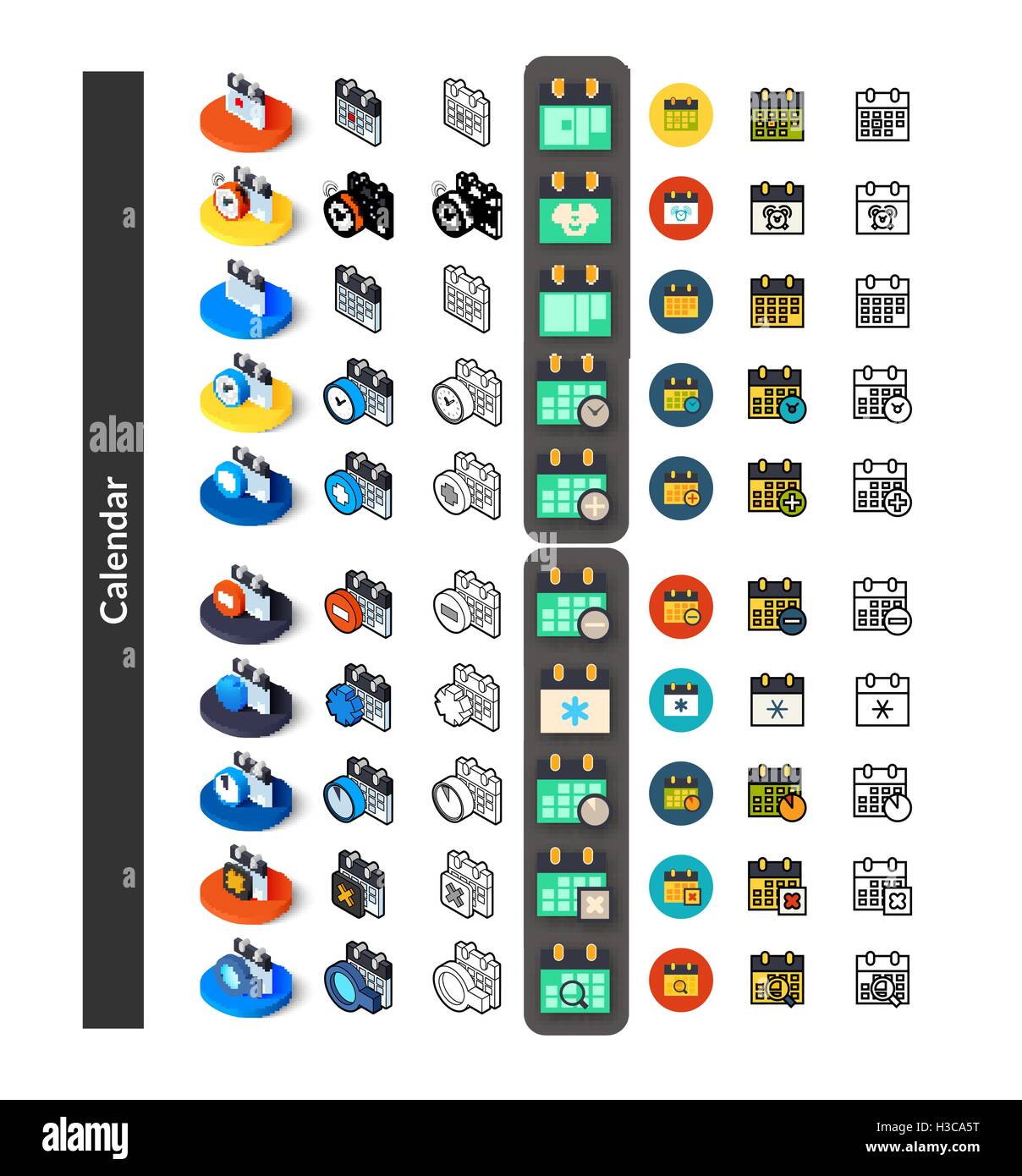 Reminder icon in different Stock Vector Images - Alamy
