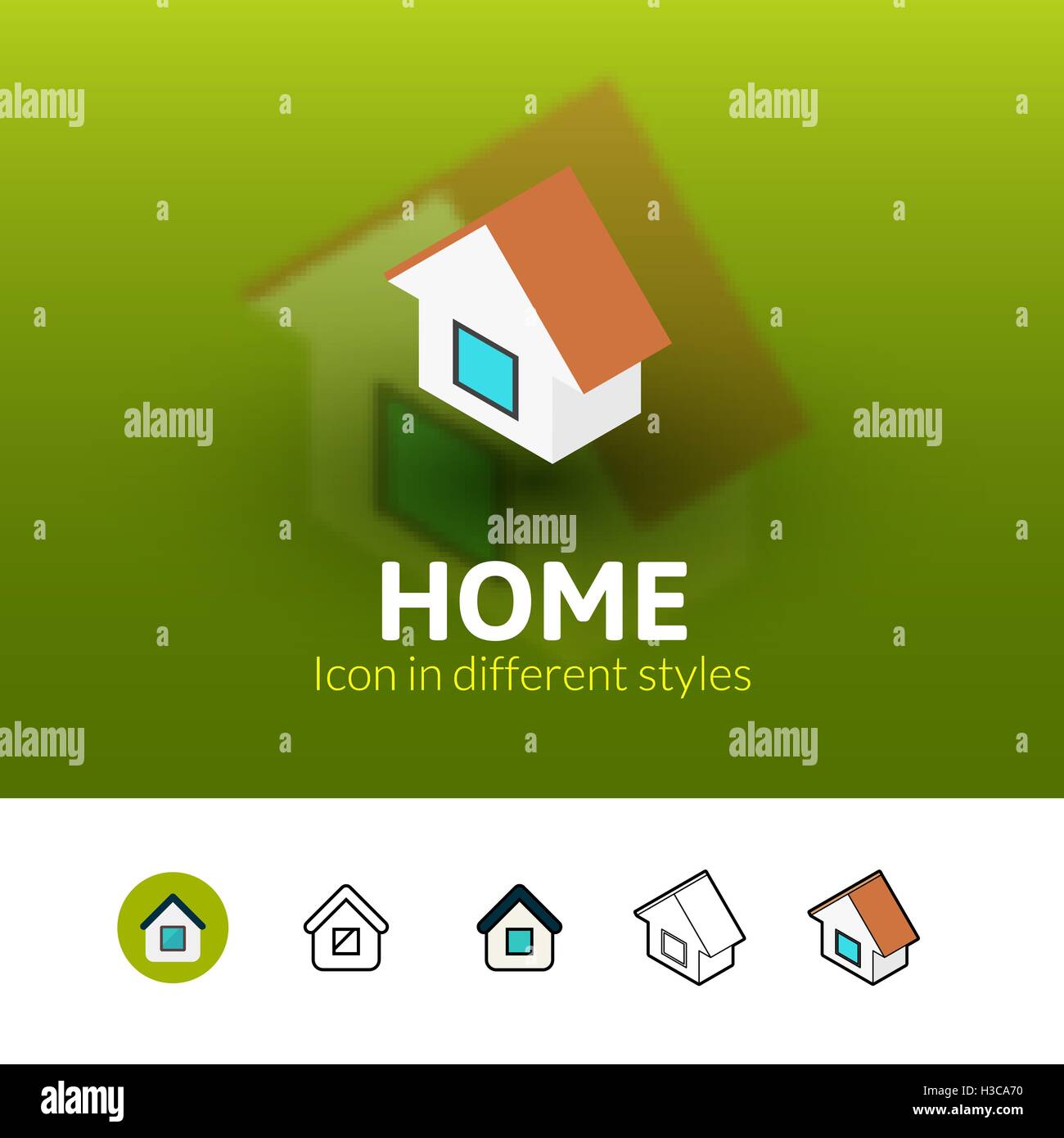 Home icon in different style Stock Vector Image & Art - Alamy
