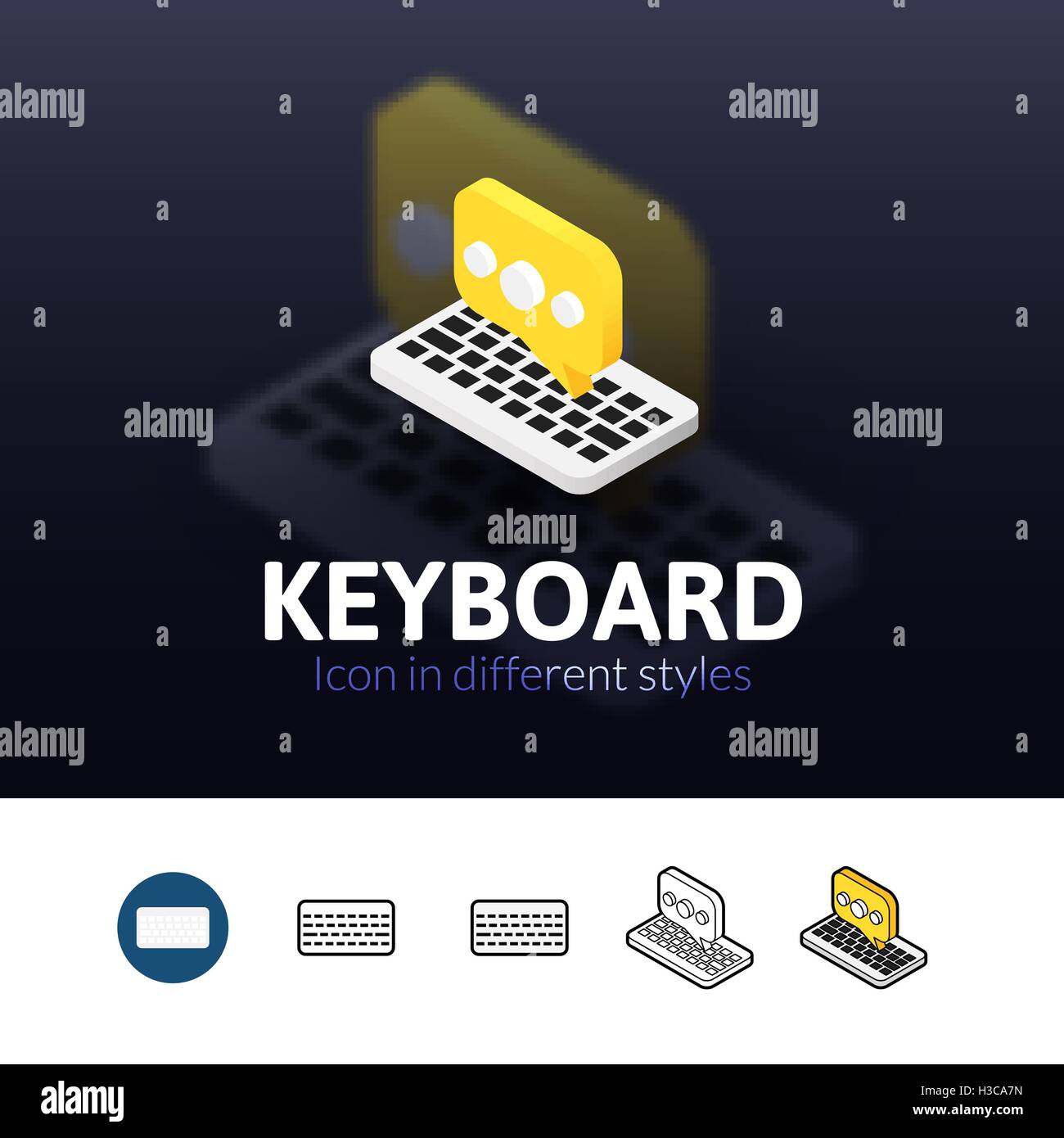 Keyboard icon in different style Stock Vector Image & Art - Alamy
