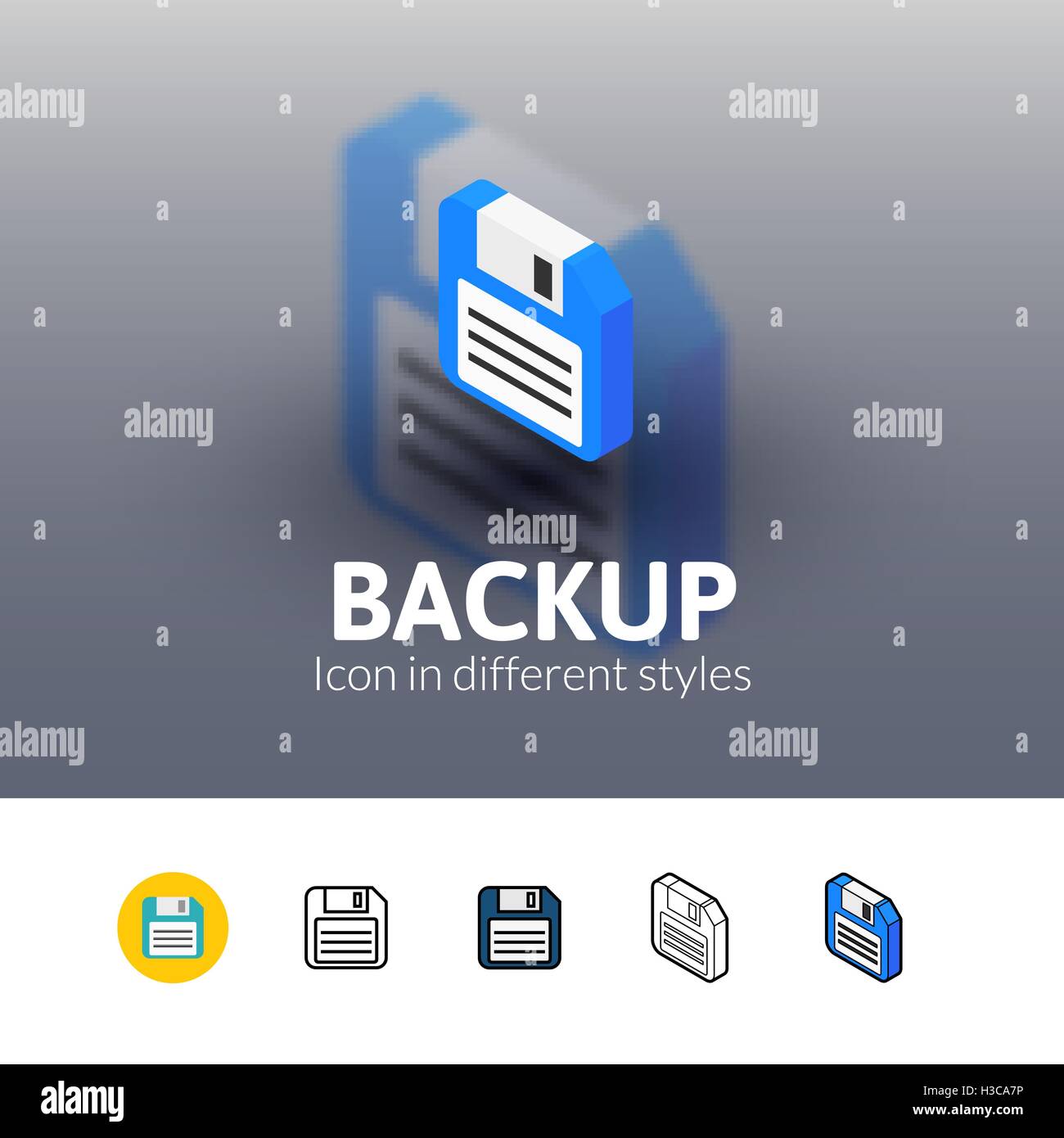 Backup icon in different style Stock Vector Image & Art - Alamy