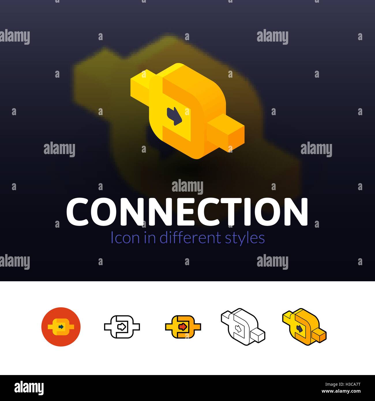 Plug icon symbol 3d style Stock Vector Images - Alamy