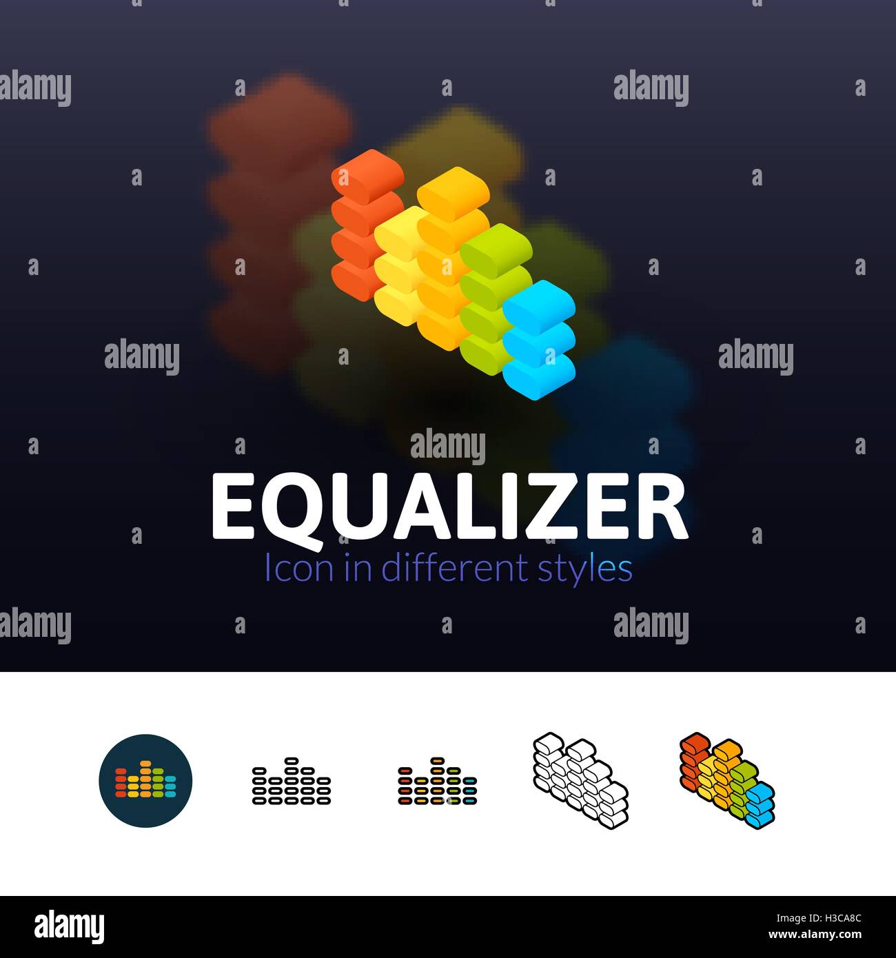 Equalizer technology radio icon Stock Vector Images - Alamy