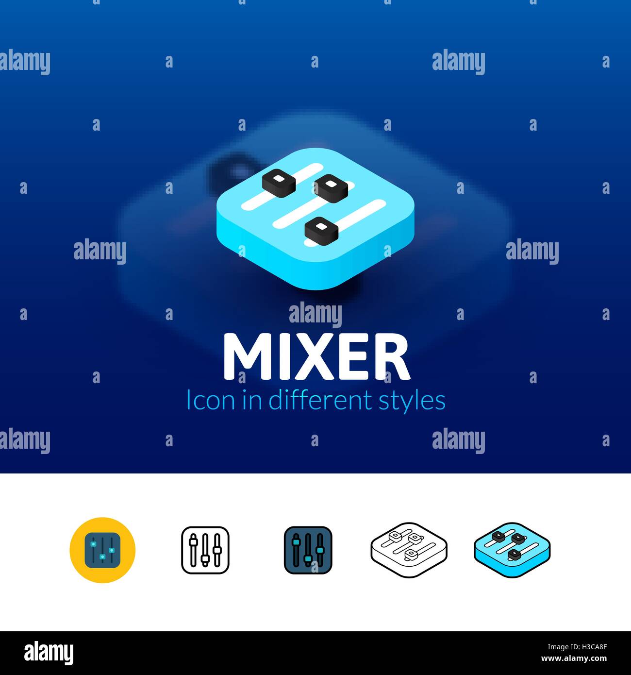 Mixer icon in different style Stock Vector Image & Art - Alamy