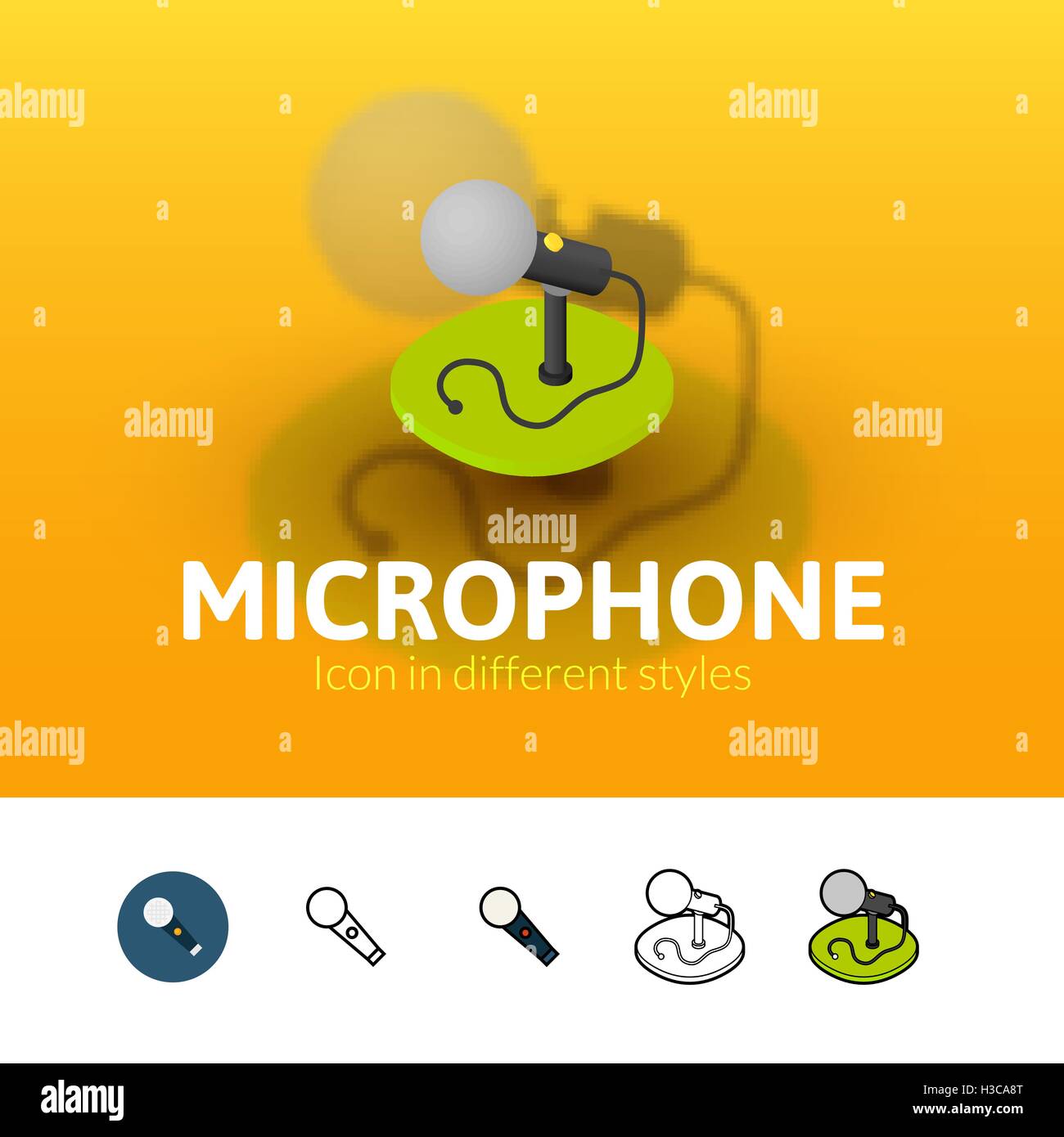 Microphone icon sign round symbol Stock Vector Images - Alamy