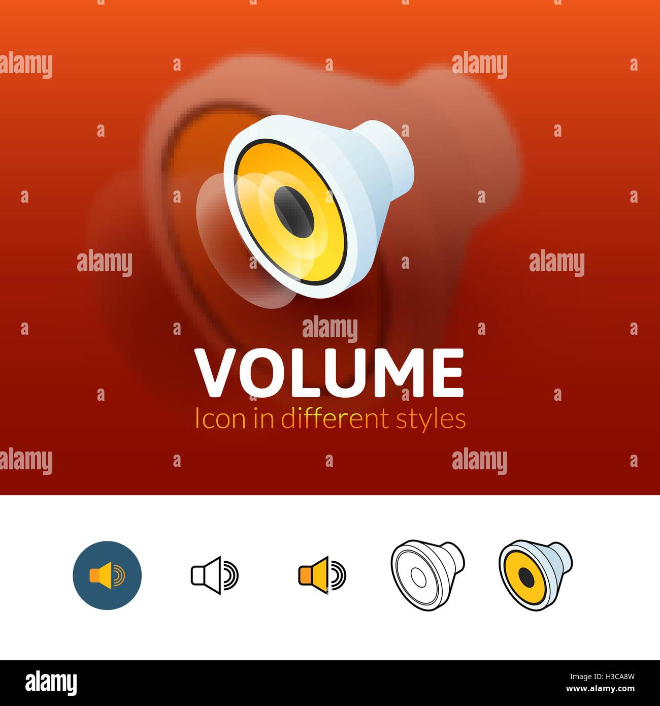 Volume icon in different style Stock Vector Image & Art - Alamy