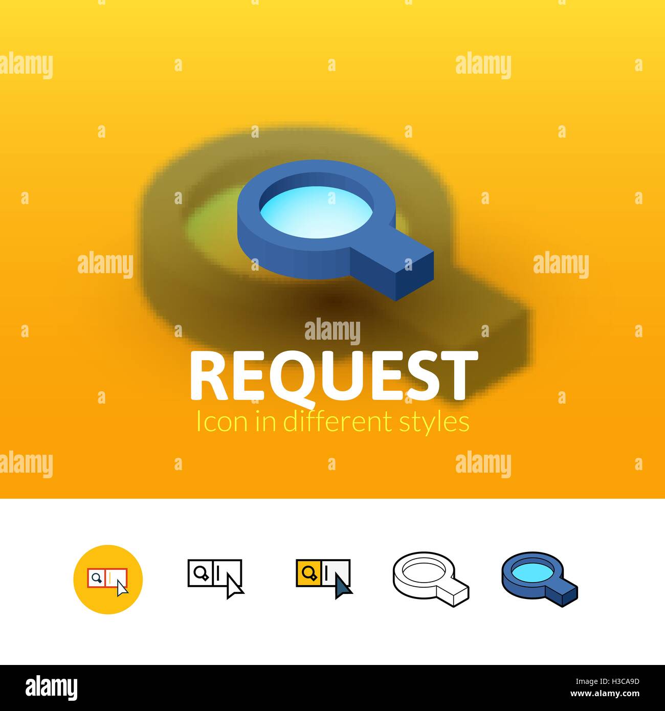 Request icon in different style Stock Vector Image & Art - Alamy