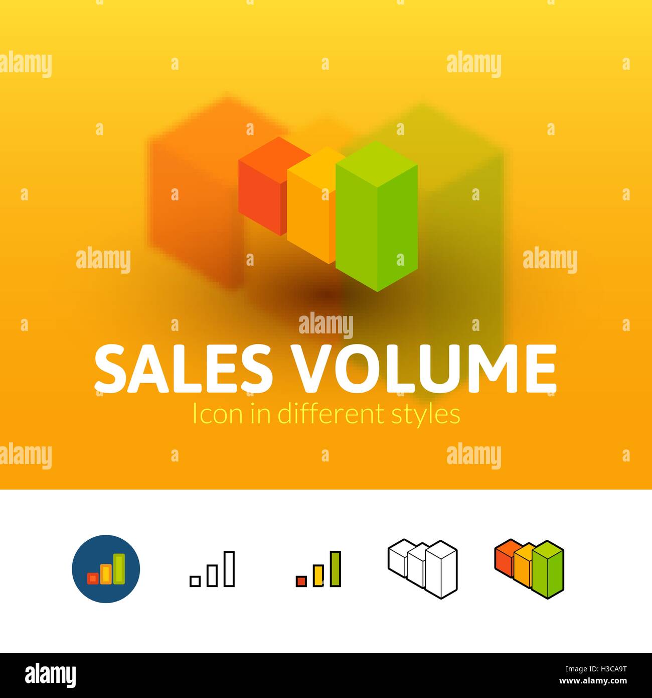 Sales volume icon in different style Stock Vector Image & Art - Alamy