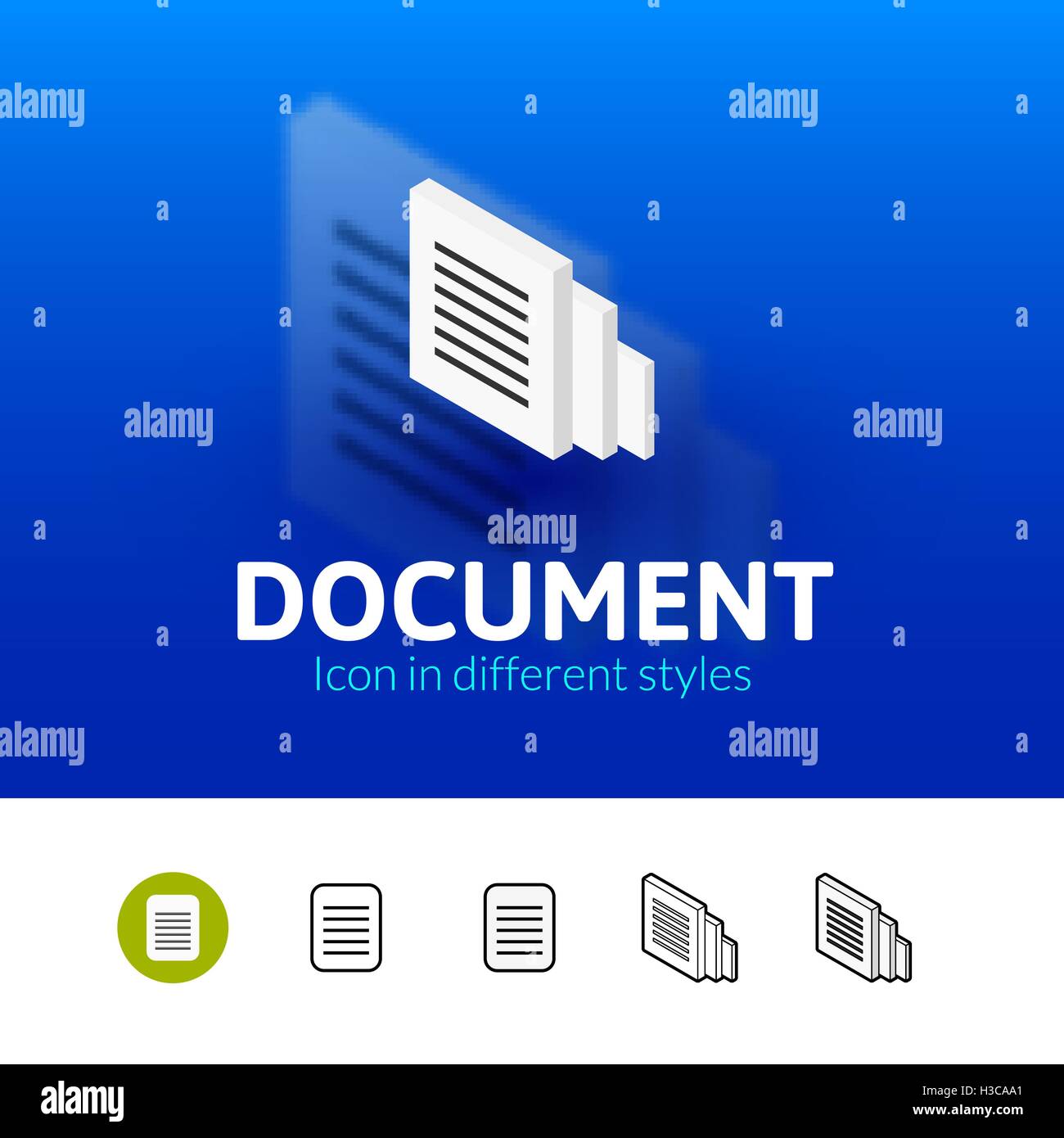 Document icon in different style Stock Vector Image & Art - Alamy