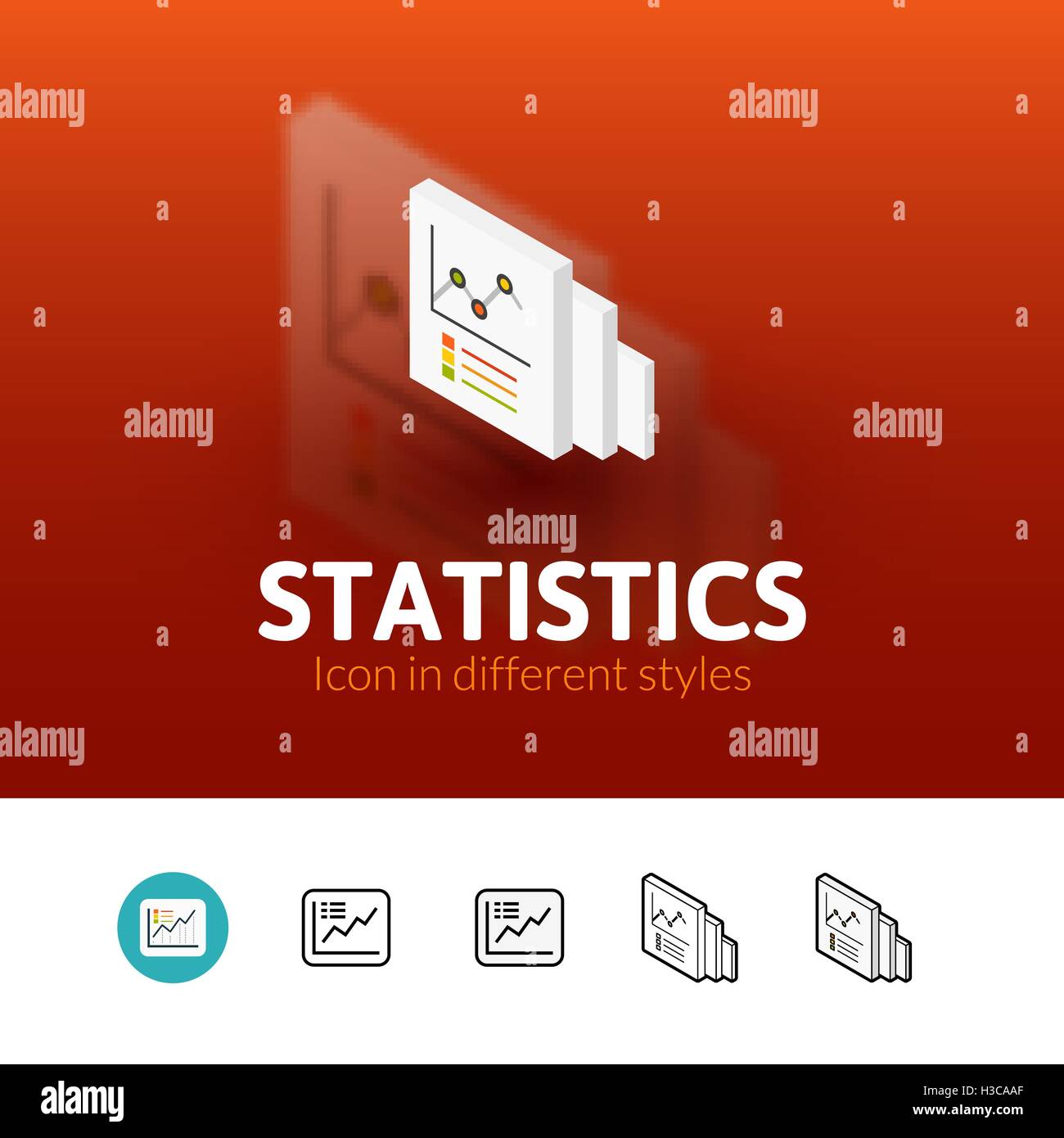 Statistics icon in different style Stock Vector Image & Art - Alamy